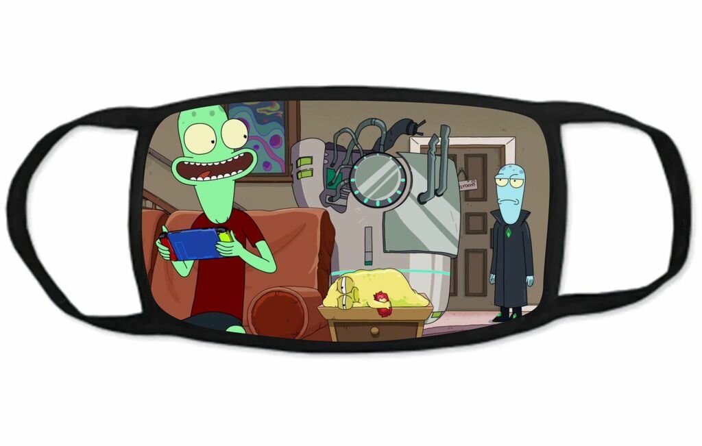 Маска на лицо Солнечные противоположности, Sollar Opposites №1, Взрослая - 20 на 12,5 см