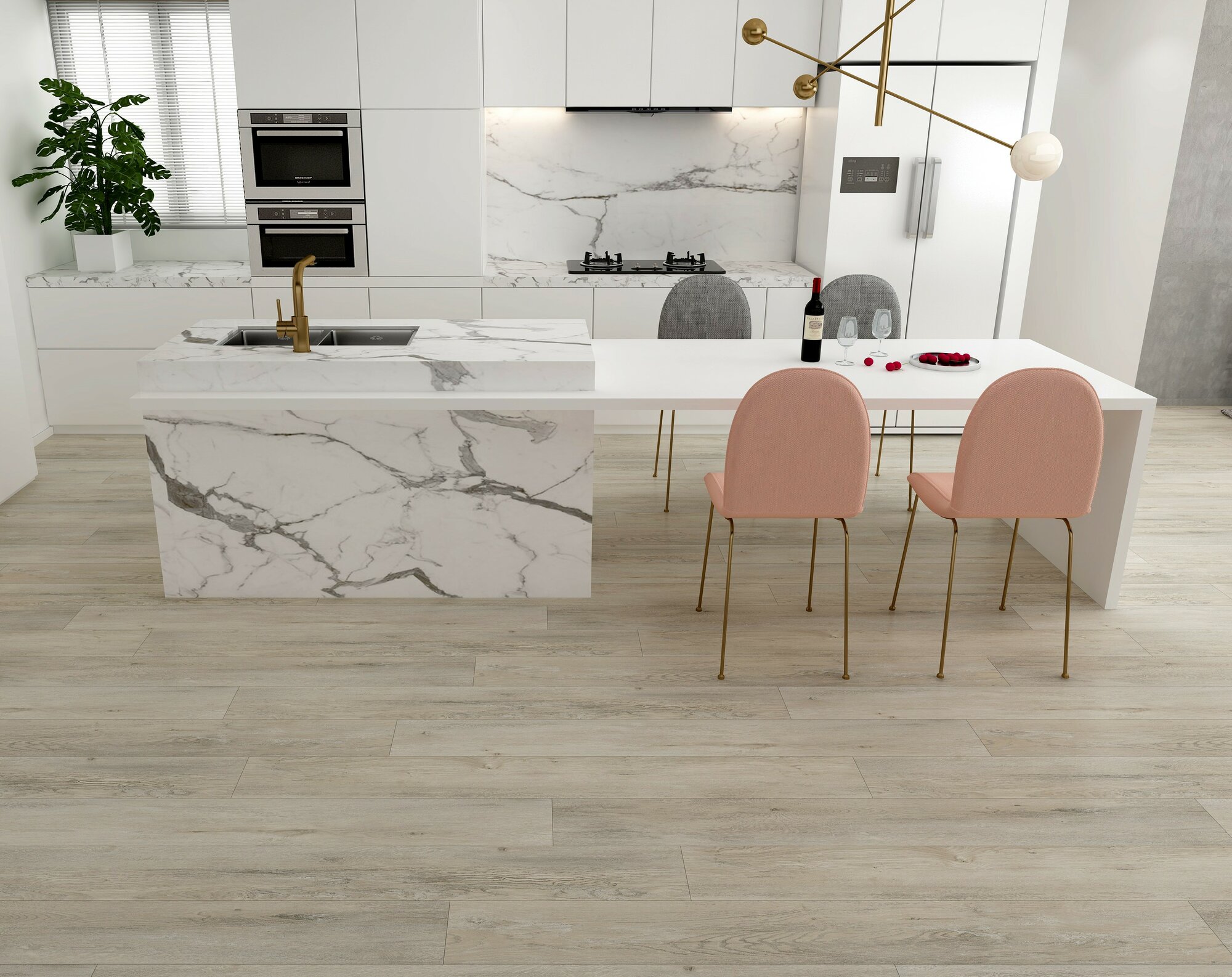 Кварц виниловый ламинат Floorwood Genesis Дуб Тейнир 43 класс 5 мм (2,4 кв. м.) с подложкой