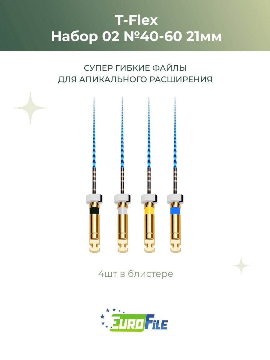 Профайлы машинные Т-флекс T-Flex 21мм 02 №40-60, 4шт, Еврофайл