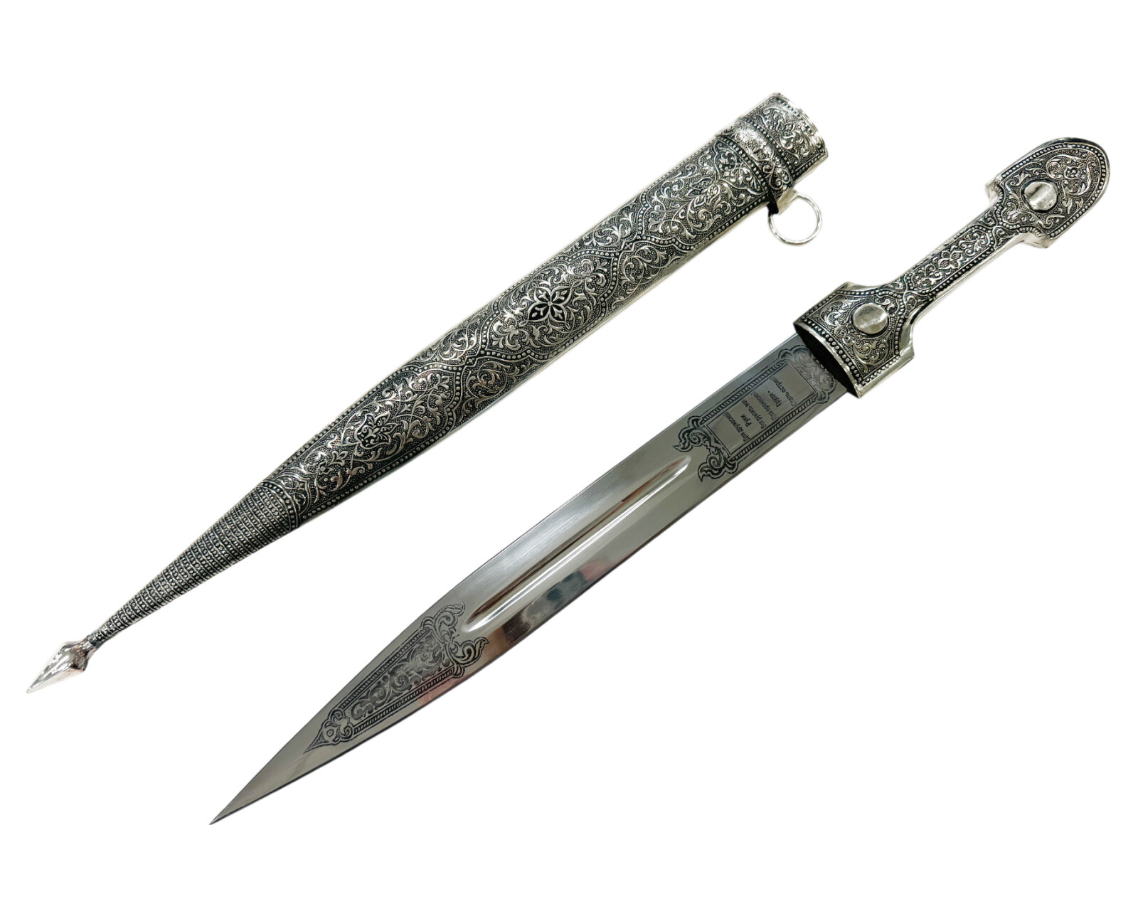 Кинжал Кавказский, сувенирный, мельхиор, Кизляр