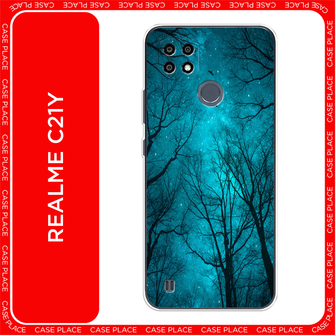 Чехол на Realme C21Y / Реалми C21Y с принтом Сказочный лес