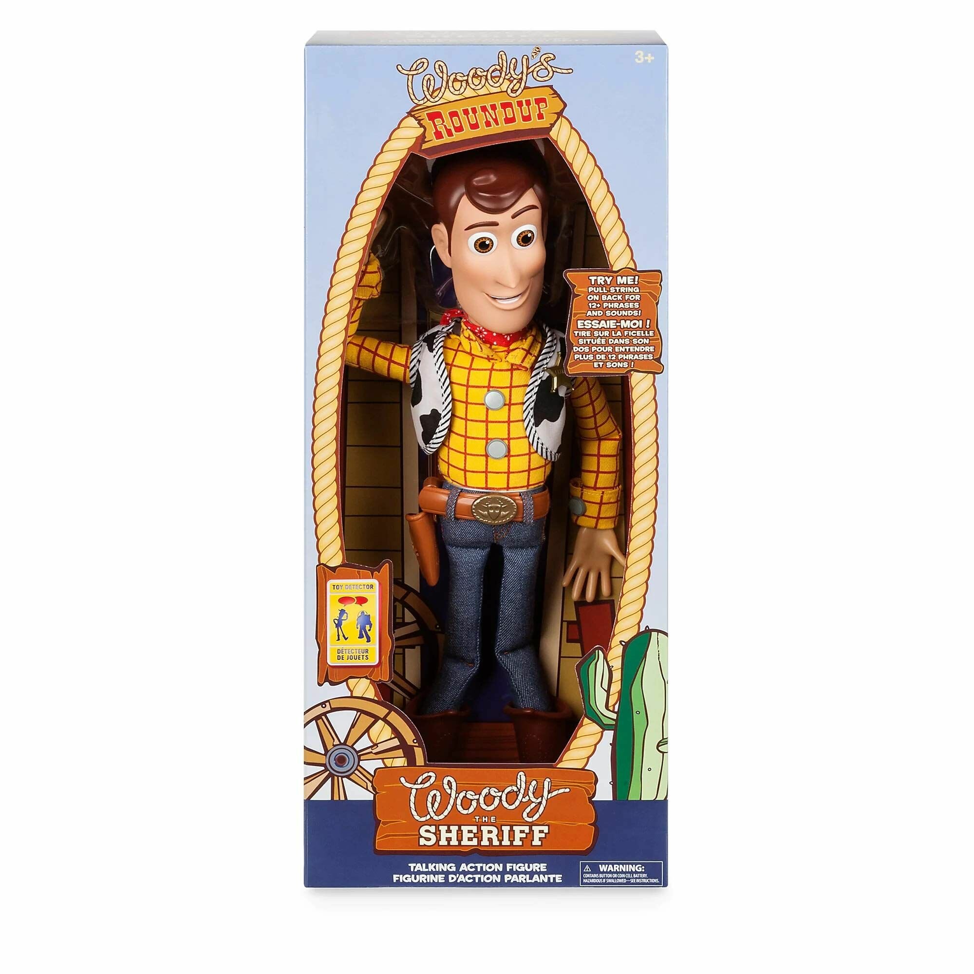 Disney Toy Story Говорящая фигурка шерифа Вуди, Интерактивные игрушки, Содержит звуки и фразы из фильмов, Подходит для детей старше 3 лет, История игрушек Woody