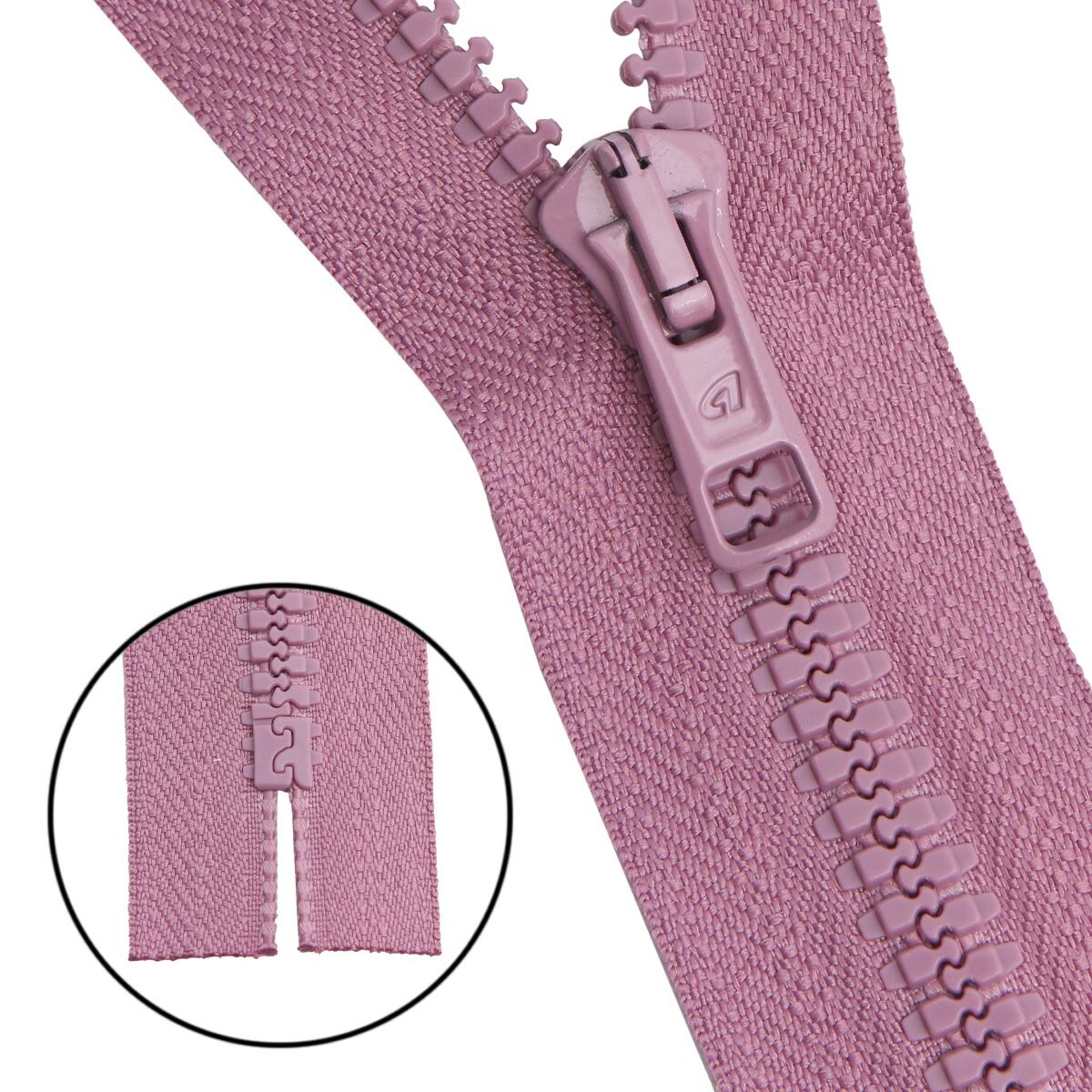 Молния неразъемная 18 см тракторная, 10 шт, Тип 6 (2075) ARTA (100 пыльная темная роза)