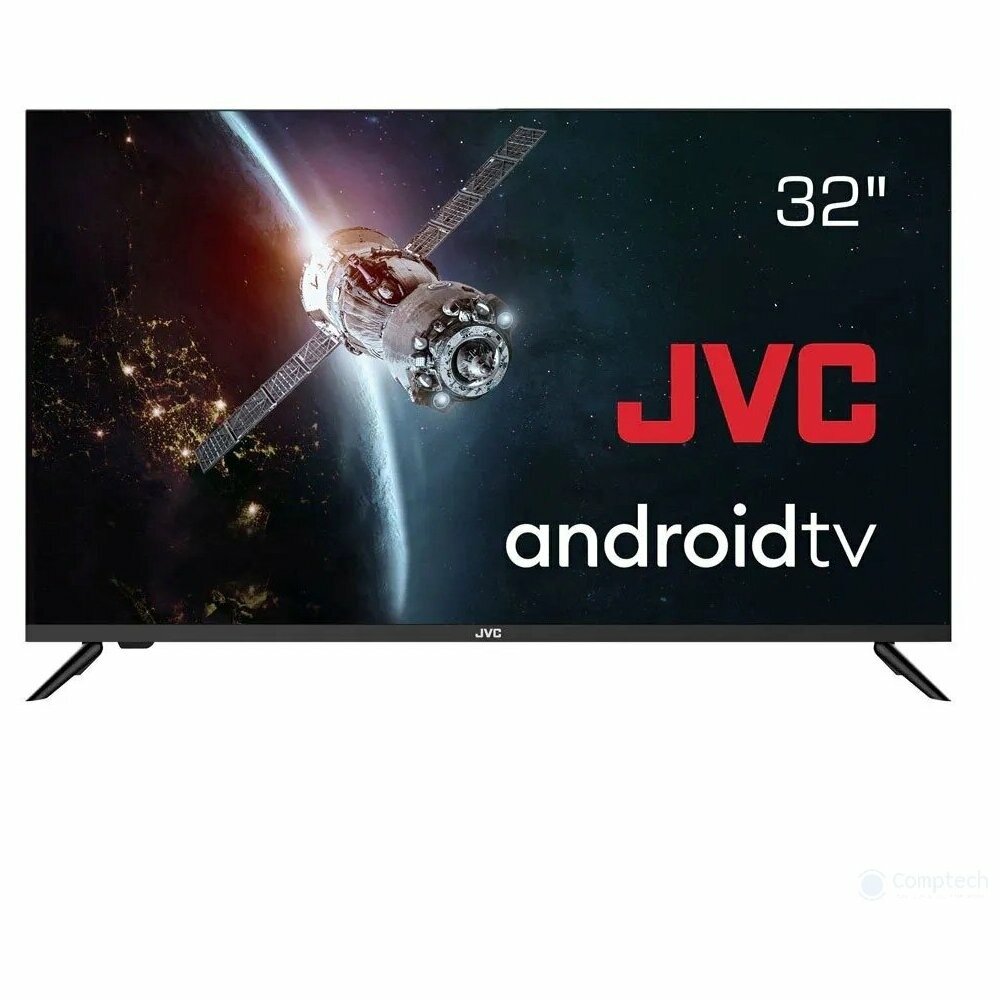Телевизор JVC LT-32M597, черный, диагональ 32 дюйма, разрешение HD, 60Гц, Android