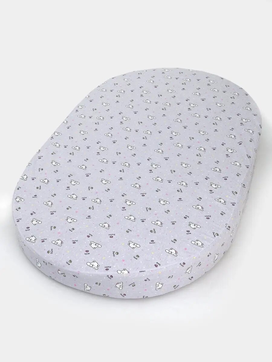 Простынь на резинке овальный матрас