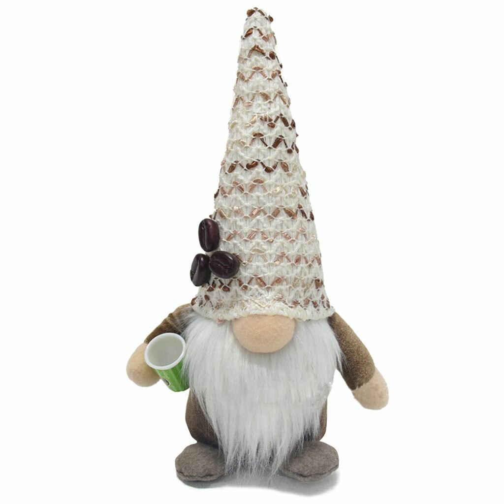 Кофейный Гном в шведском пледе Tomte, Украшение стола в шведском стиле, Бар с подарками для мамы