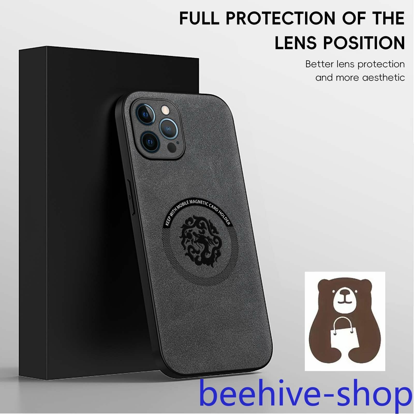 Чехол на Apple iPhone 12 Pro Max (айфон 12 про макс) / Высококачественная кожа / Беспроводная зарядка