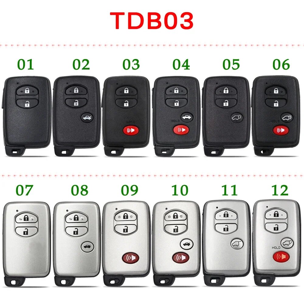 Универсальный ключ KEYDIY KD TDB 4D Smart Key TDB03 TDB04 TDB05 для Toyota для Lexus FCC ID: 0140 3370 5290 F433 A433 0500 6601 0111 6221 08, 1PC TDB03