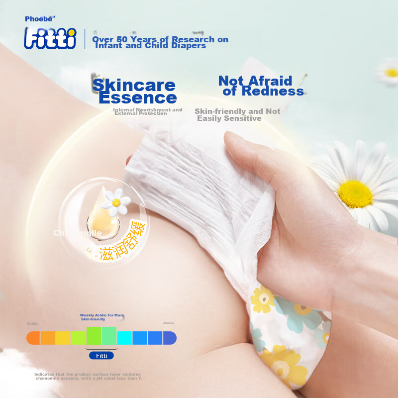 Fitti растительные комфортные подгузники для новорожденных NB36 штук Новорожденные малый размер детские подгузники