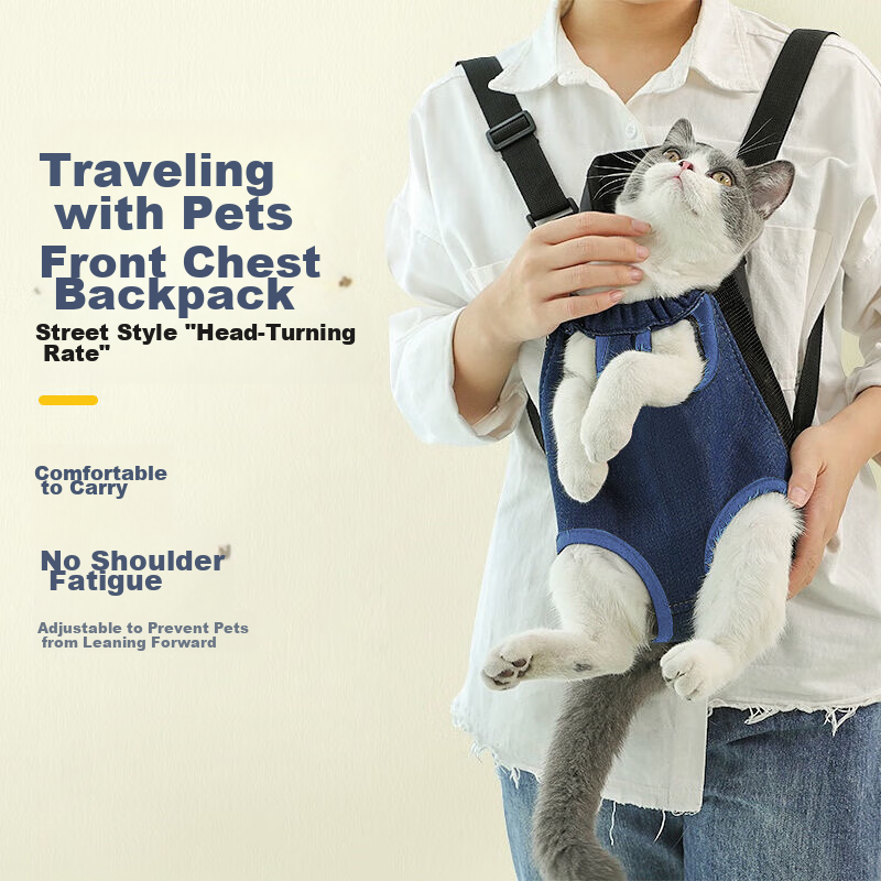 Pilot Cat Carrier, Portable Cat Backpack, Chest Pack for Dogs, Cat Carrier, Walking And Carrying Cat Bag, Pet Backpack