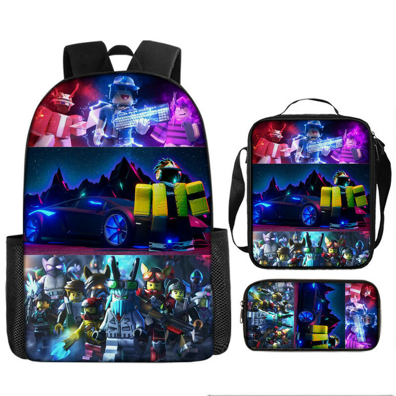 Рюкзак школьный + сумка через плечо + пенал-3 и 1 Сумка школьная мальчика для девочки подарок- Roblox
