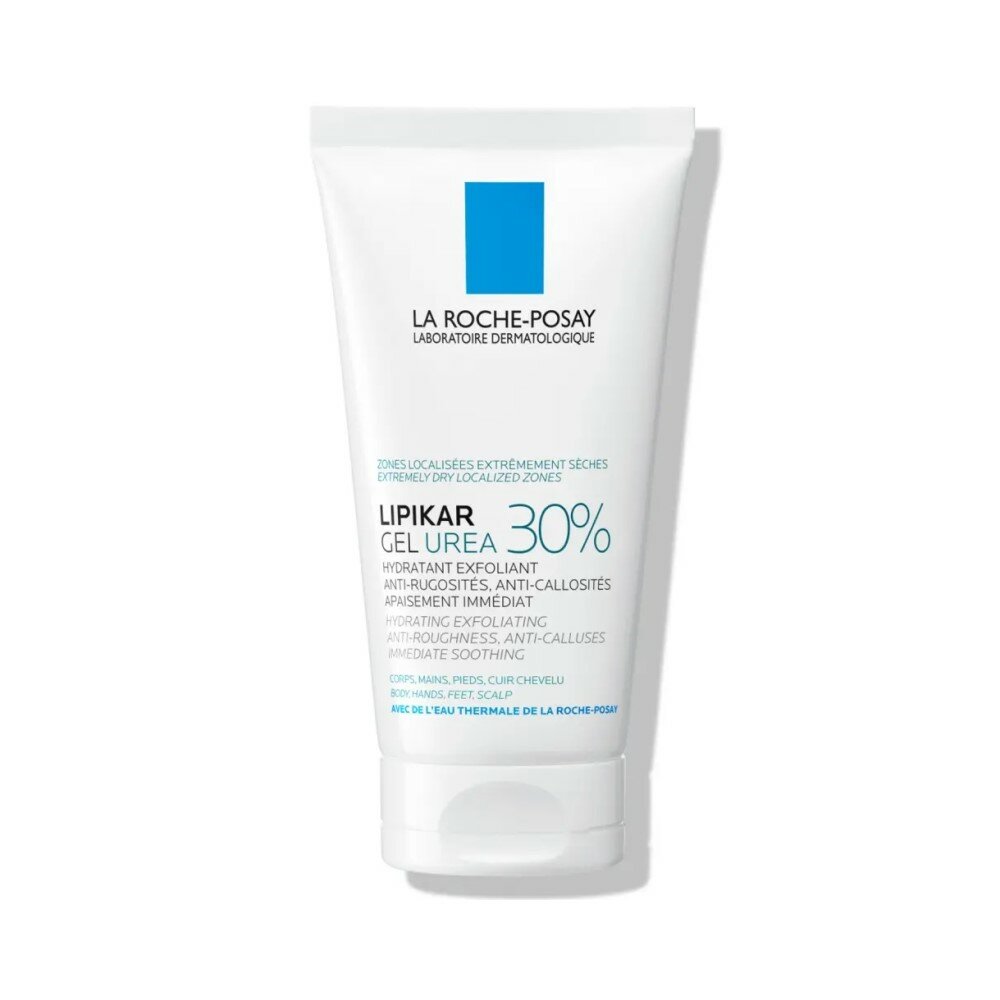 LA ROCHE-POSAY Lipikar Gel Urea 30% Увлажняющий гель для ухода за очень сухими и огрубевшими участками кожи, 50 мл