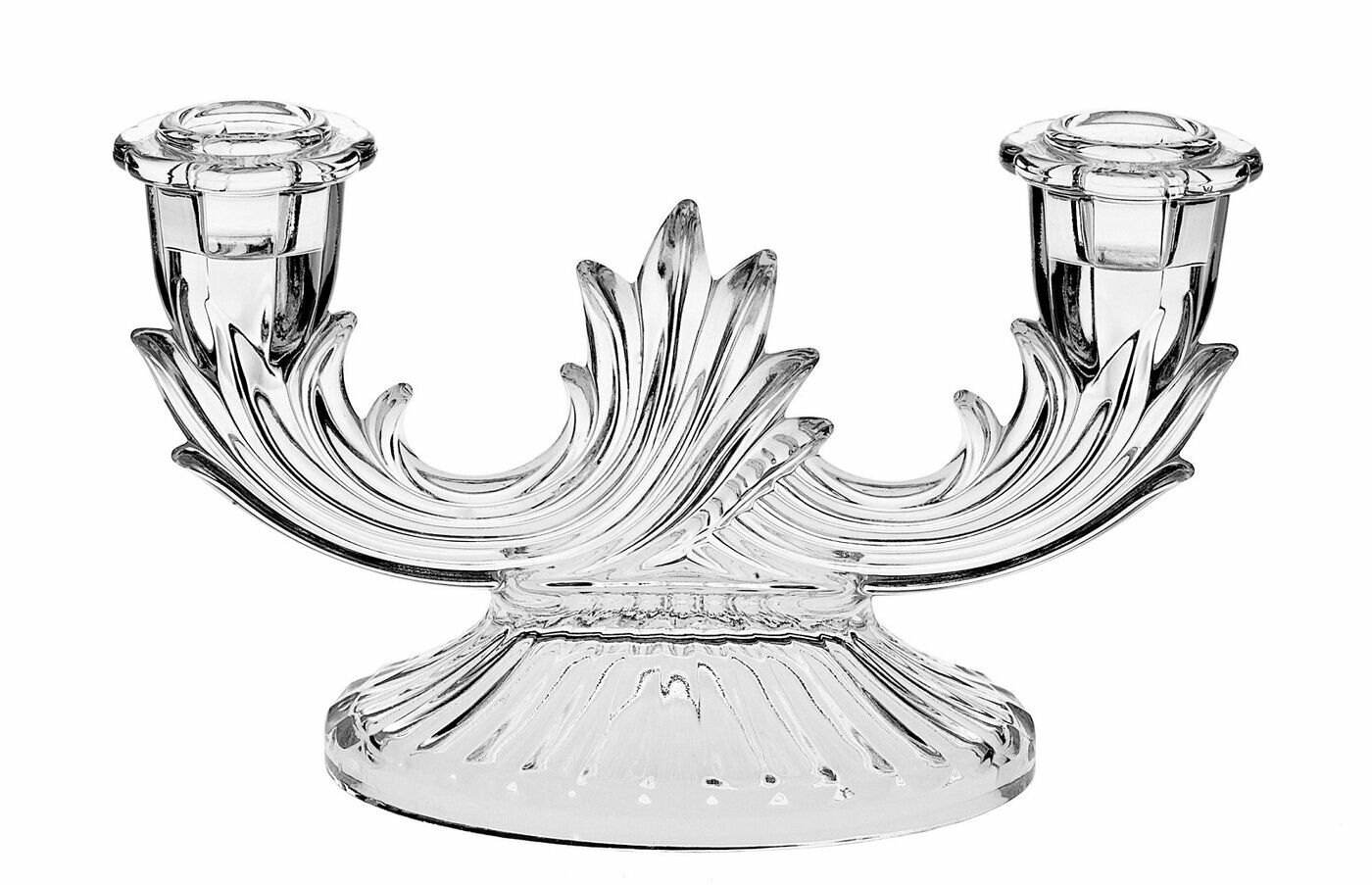 Подсвечник, 21 см, 2-х рожковый, хрусталь, Crystal Bohemia/ БПХ163