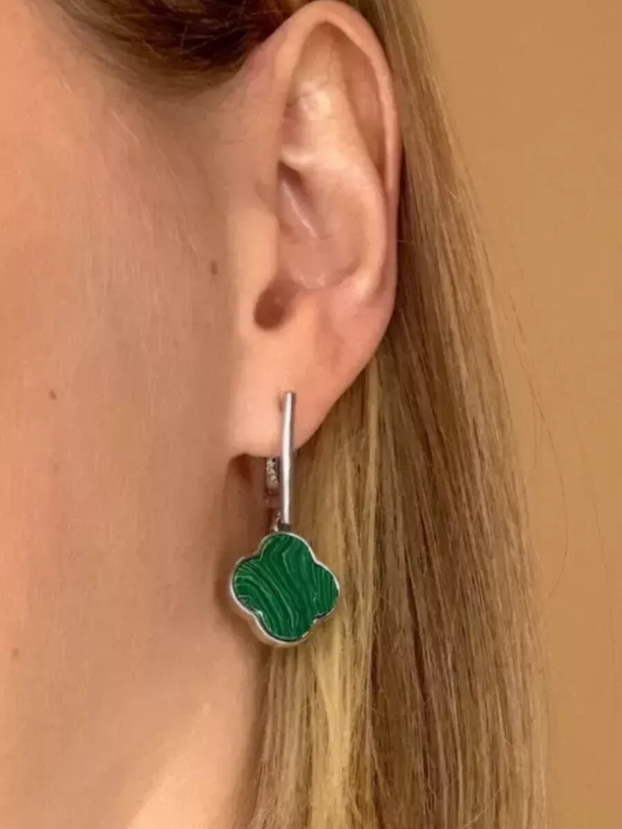 Серьги пусеты, перламутр