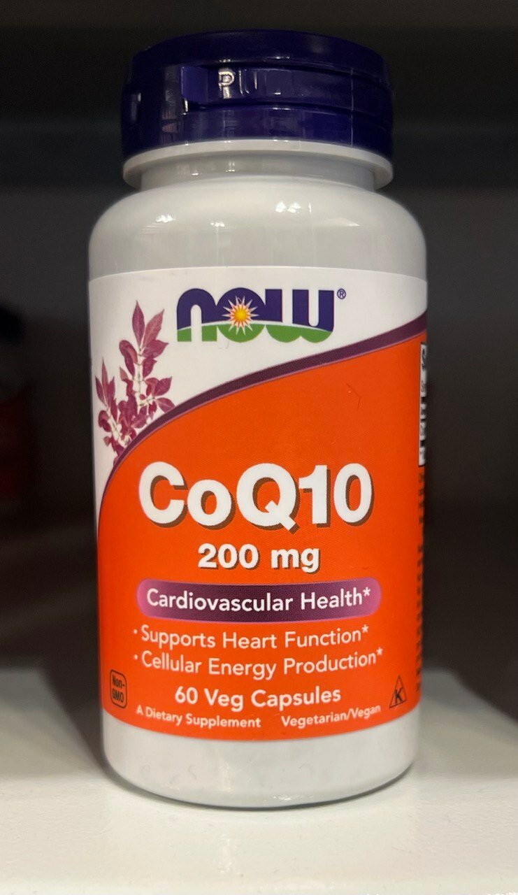 NOW CoQ10 200 mg (60 капсул) - Коэнзим Q10, 60 капсул