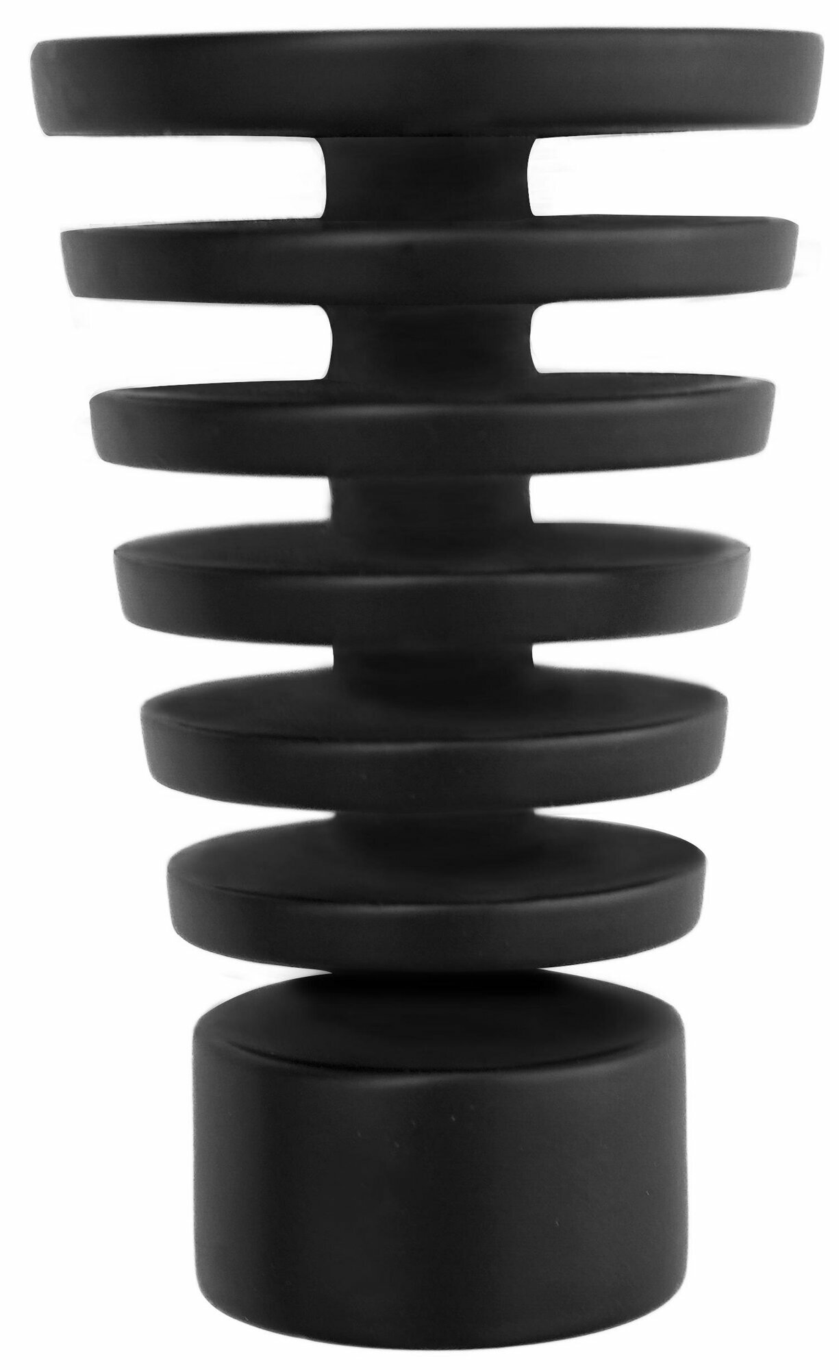 Наконечник для карниза Мульти Конус резной металл цвет черный матовый 2x6.2 см