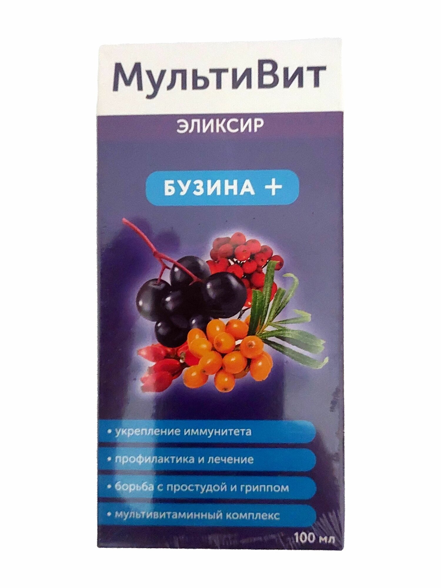 Эликсир из ягод бузины черной "МультиВит бузина+" 100мл