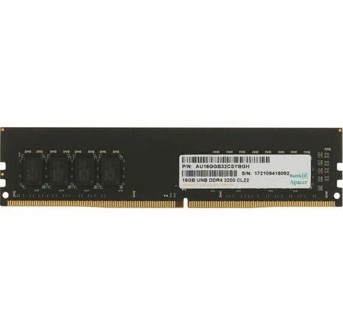 Оперативная память Apacer (EL.16G21. GSH) DIMM DDR4 16 ГБ - 1 шт, 3200 МГц