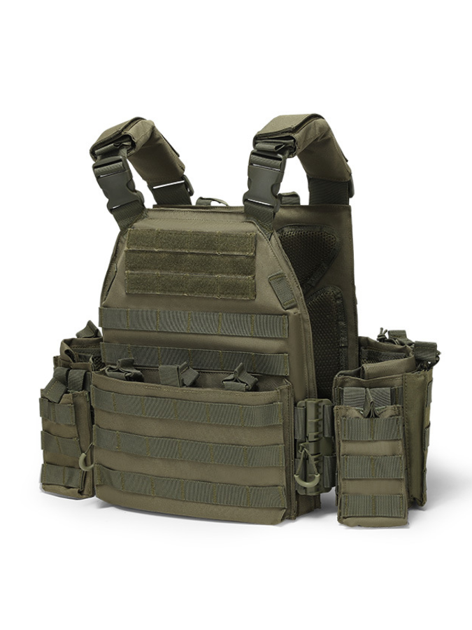Тактический быстросъемный многофункциональный защитный жилет для тренировок, оливковый