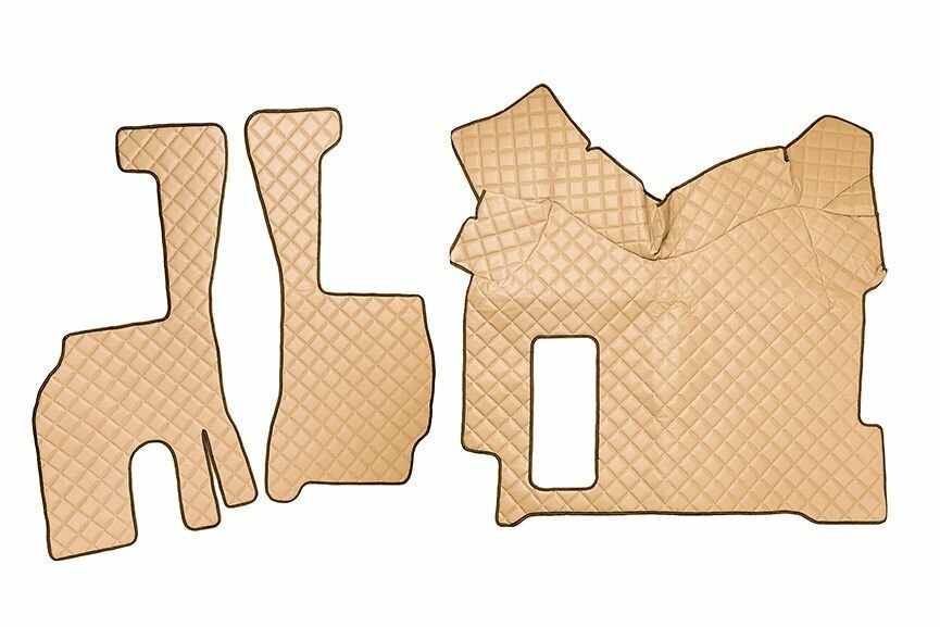 Коврик в кабину VOLVO с 2002 г (автомат, выдвижной ящик) стеганый Бежевый