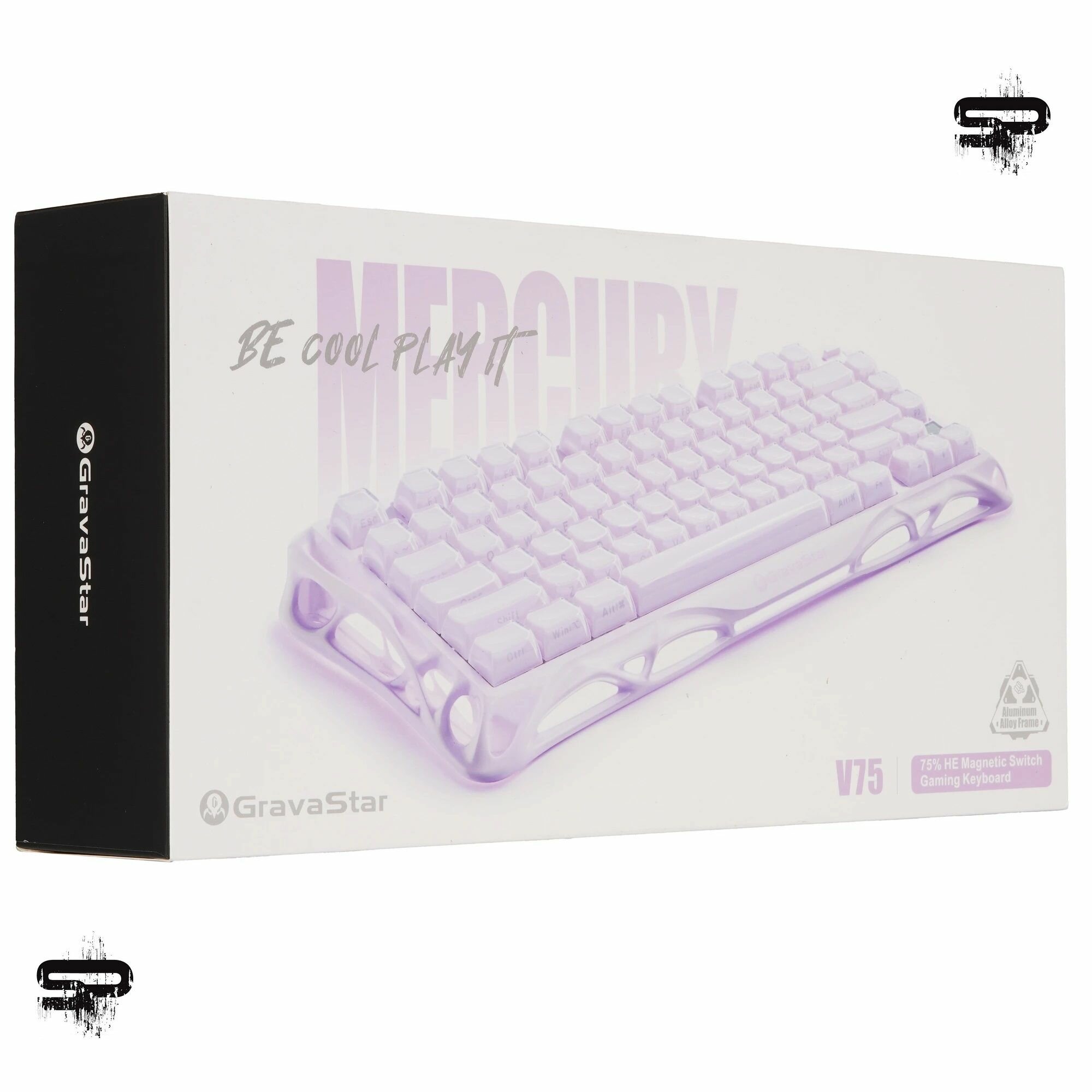 Gravastar Игровая клавиатура проводная Gravastar Mercury V75, магнитная, алюминий, фиолетовый