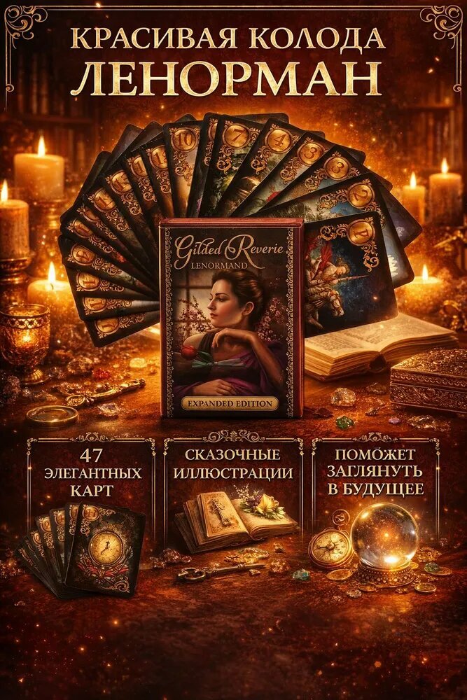 Карты Ленорман колода с ежедневными символами ленорман для новичков и предсказания событий 36 карт 96 см