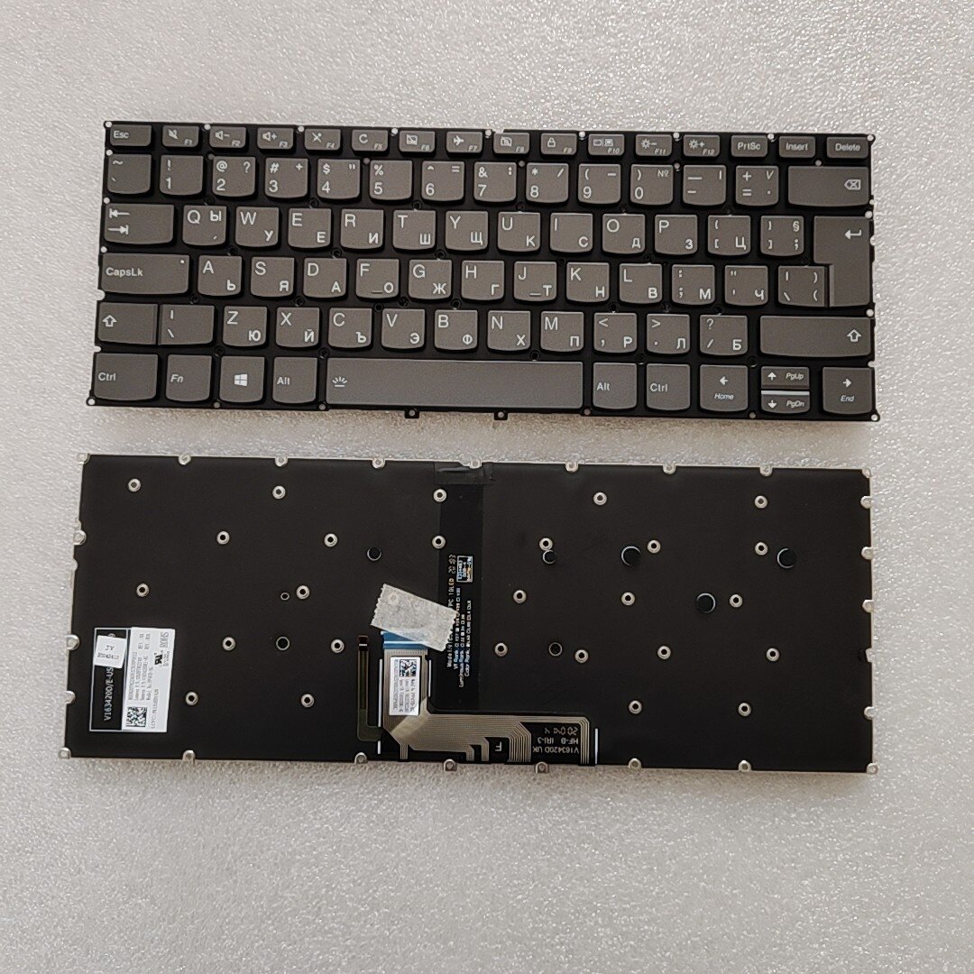 Новая болгарская клавиатура для ноутбука Lenovo Yoga C940-14 с подсветкой, серая V163420DK1-BG SN20T82240