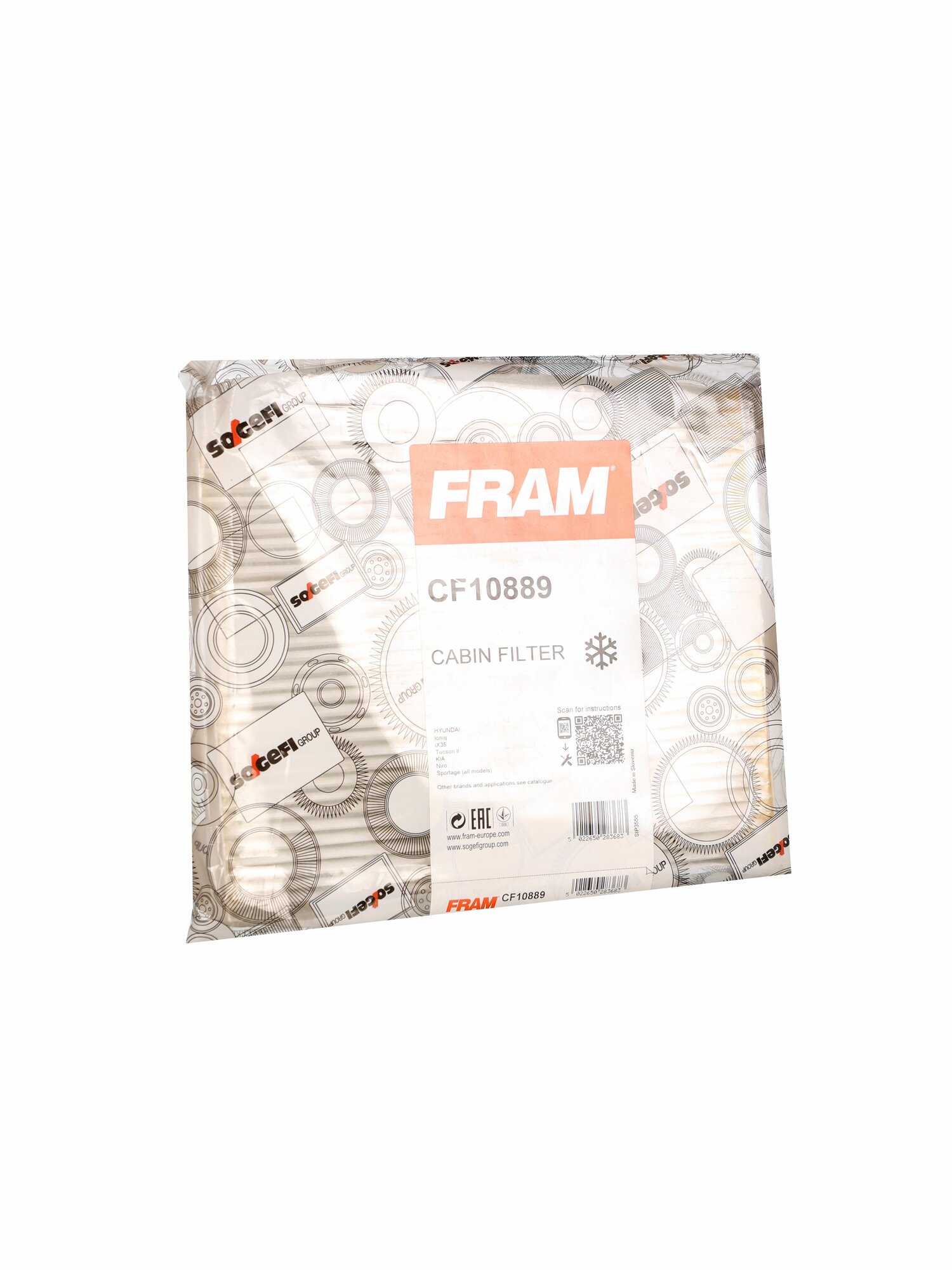 Фильтр воздушный салона FRAM (CF10889) — фото 1
