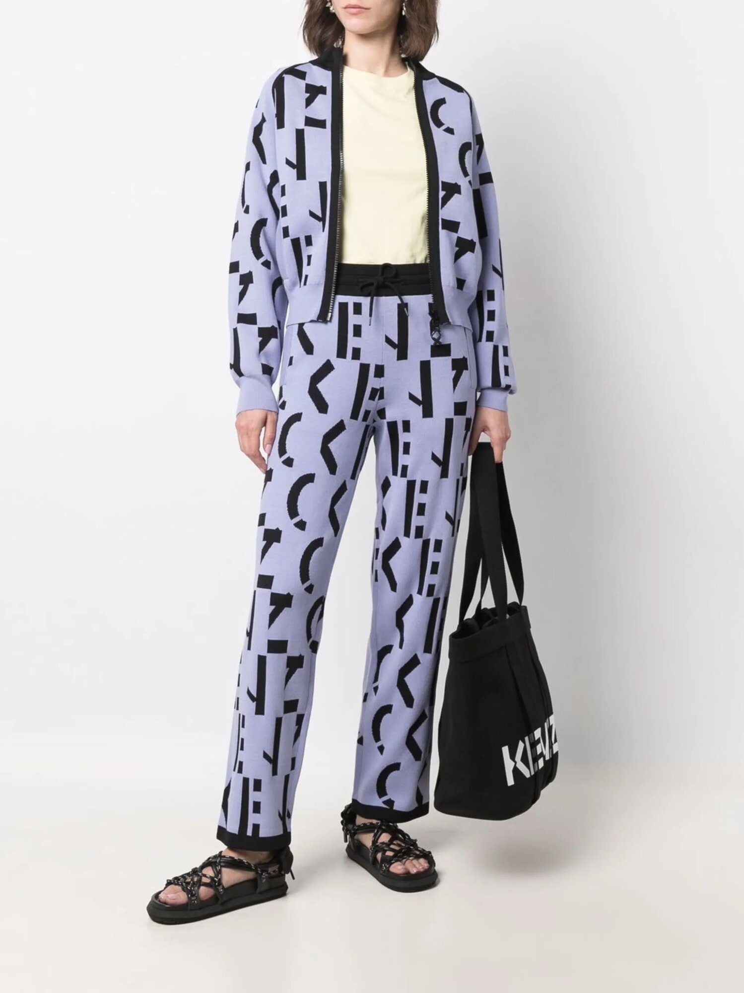 Брюки классические KENZO, размер L, фиолетовый — фото 1
