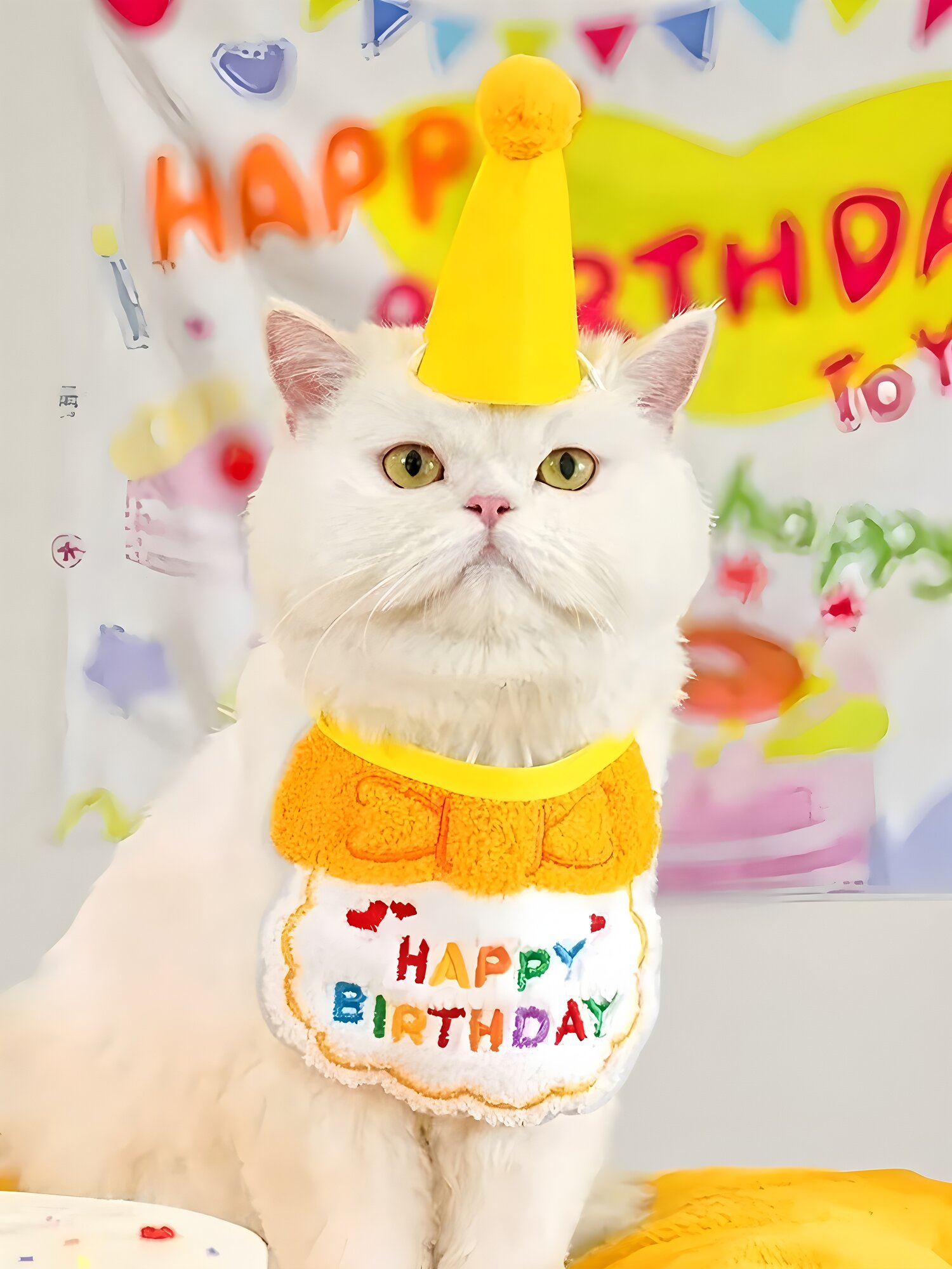 Ошейник и колпак праздничный костюм на День Рождения кота и собаки