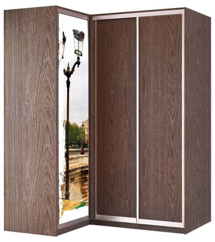 Шкаф-купе угловой Премьер-21 для одежды трехдверный 100*220*60