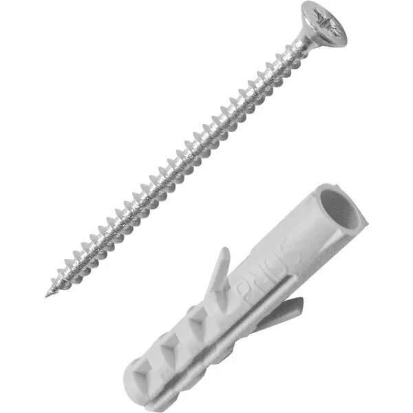 Дюбель потайной Standers PND 5x25 мм, с шурупом 3x35 мм, нейлон, 200 шт.