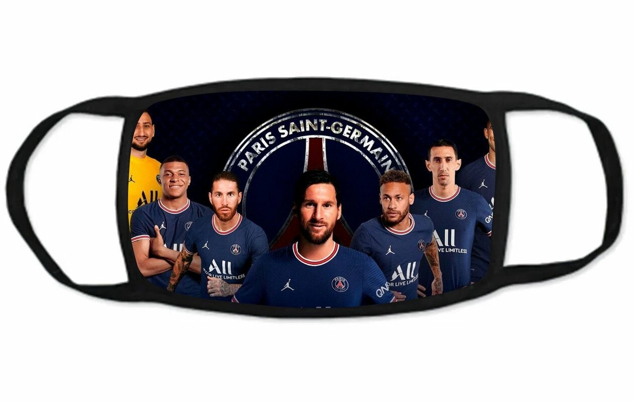Стильная многоразовая маска GOODbrelok размер 12,5*20 ФК ПСЖ, Paris Saint-Germain - 0002