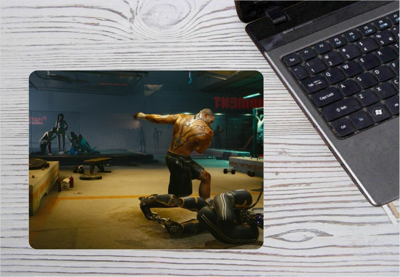 Коврик для мышки игровой 36 на 29 см GOODbrelok с принтом "Киберпанк" - 29