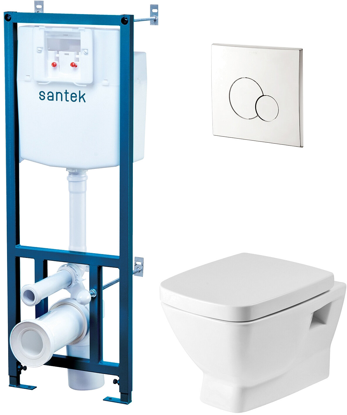 Унитаз с инсталляцией и кнопкой смыва Santek Нео 1WH501543