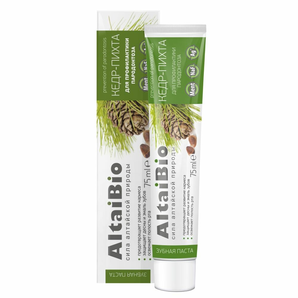 Зубная паста AltaiBio Кедр-пихта, 75 г
