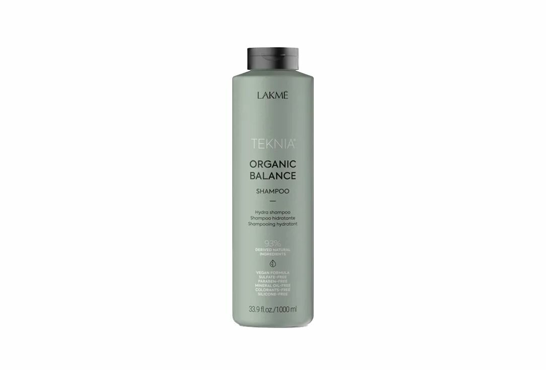 LAKME Бессульфатный увлажняющий шампунь для волос Organic Balance Shampoo (1000 мл)