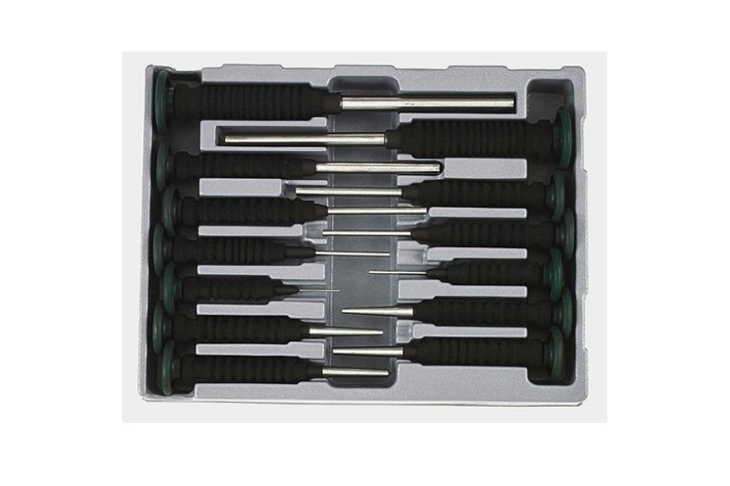 Набор бородков FORCE 5138 с защитной ручкой. 13 предметов