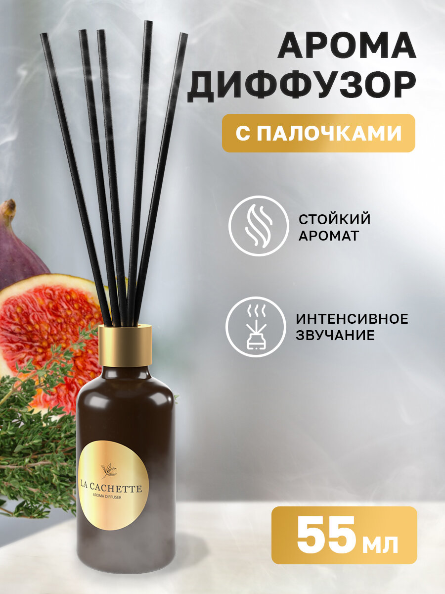 Аромадиффузор интерьерный (ароматизатор) La Cachette селективная серия "Jardins d'Eden", 55 г