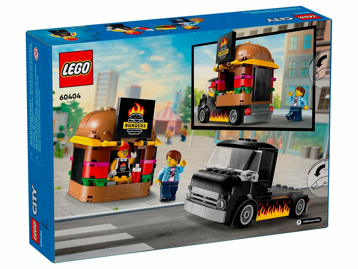 Конструктор LEGO City Бургер Ван, 194 деталей, возраст от 5+, 60404