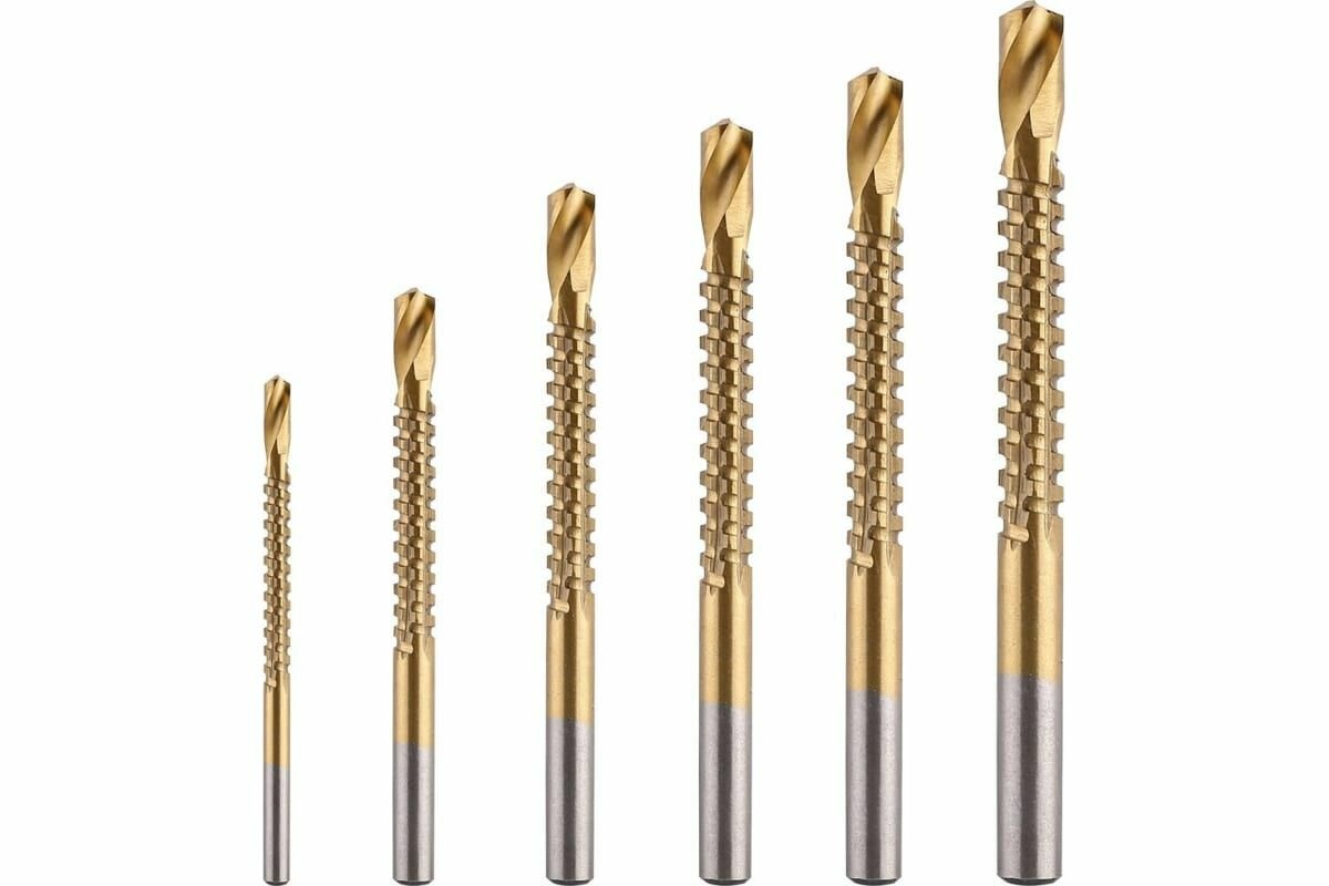 Набор фрезеровальных сверл DS06-1 (6 шт; 3-8 мм; HSS) DEKO