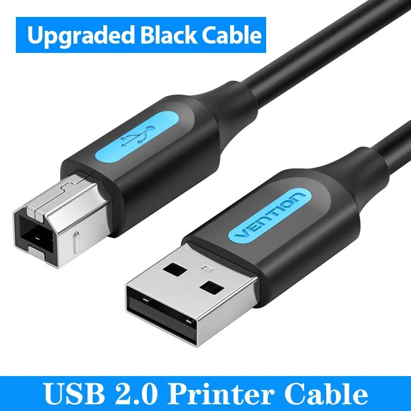 Vention USB кабель для принтера USB 2.0 / 3.0 5м, Black COQ