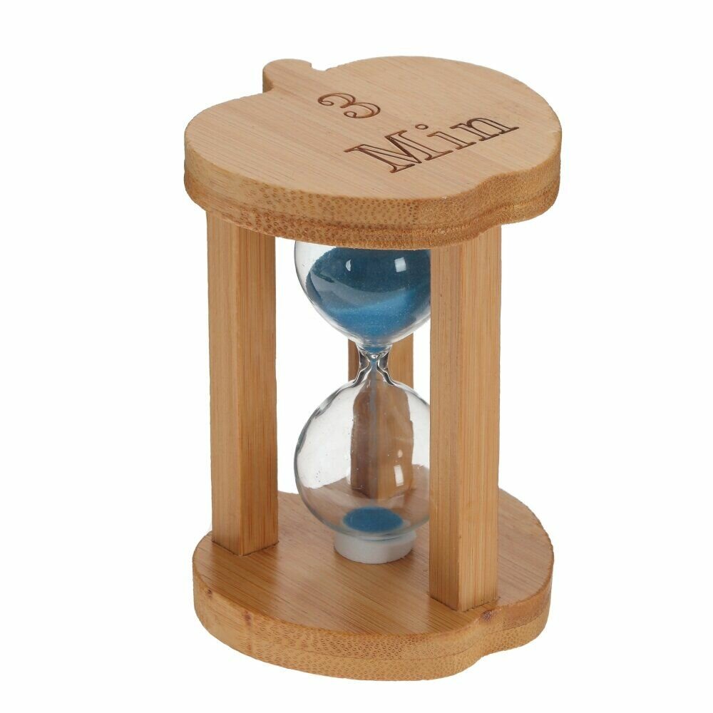 Часы песочные "Яблоко" на 3 минуты, 1 штука, 4 варанта цвета, 7х7х10 см