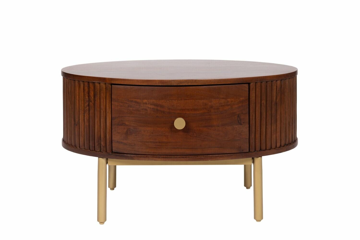 Прикроватная тумбочка Great, дизайнерская, массив дерева, шпон, цвет дуб, с доводчиками