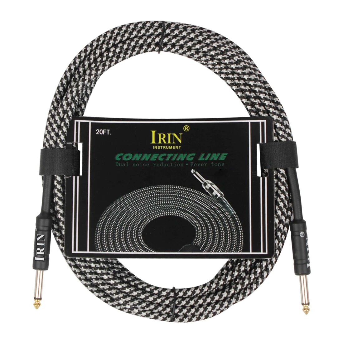 IRIN Кабель для электрогитары 10/6/3 м 6M White Black