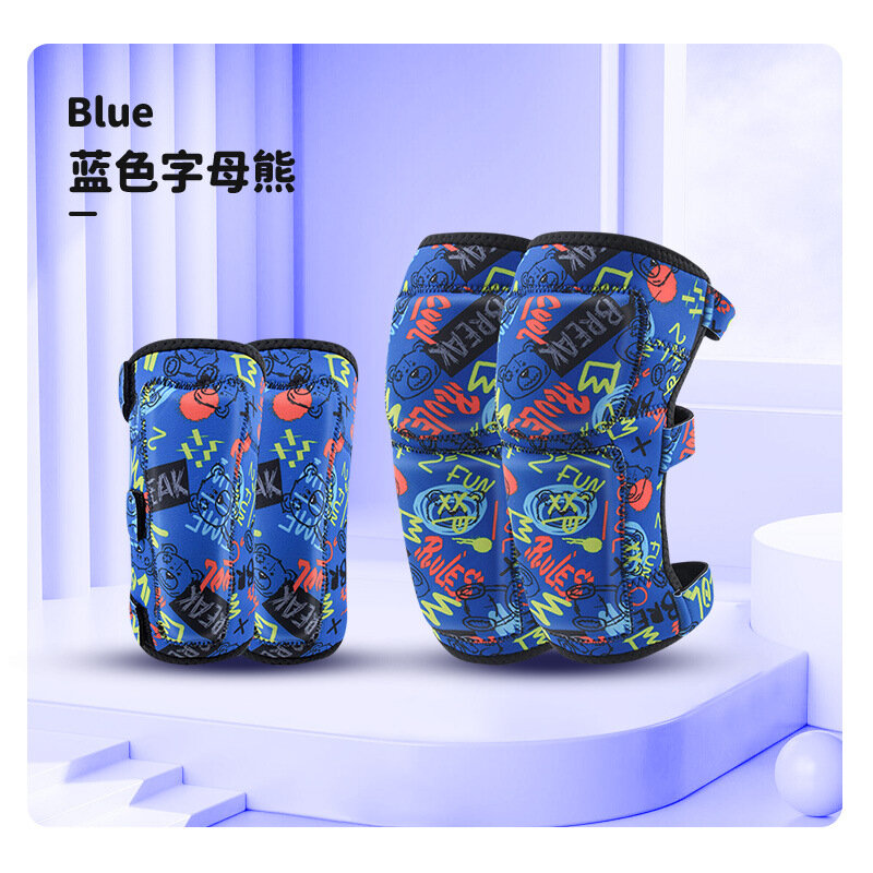 Детские велосипедные наколенники и налокотники Topwise, синие, один размер