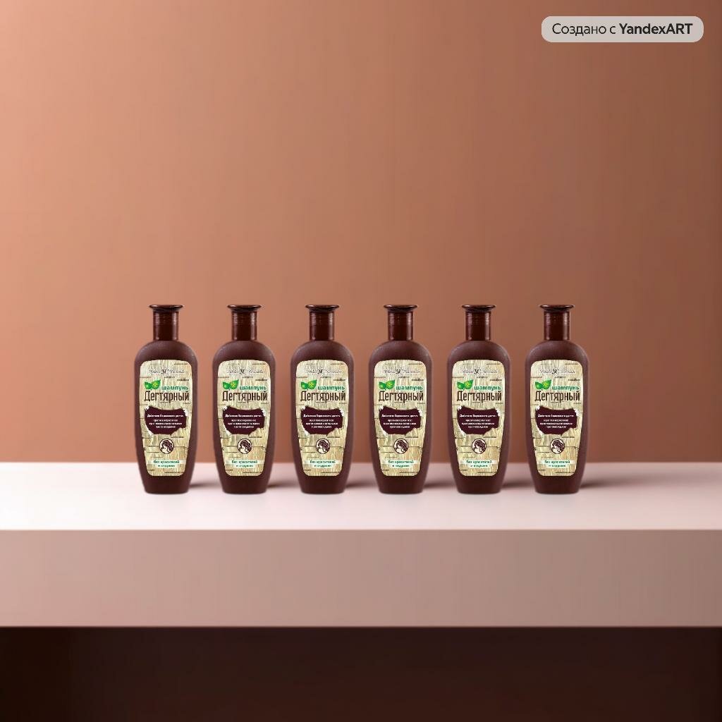 Шампунь Невская косметика Дегтярный, для всех типов волос, 250 мл, 6 шт