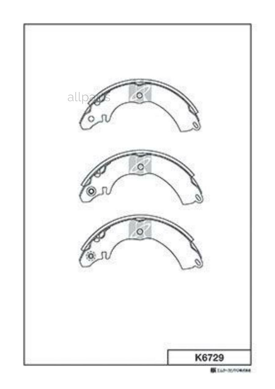 KASHIYAMA K6729 Колодки барабанные