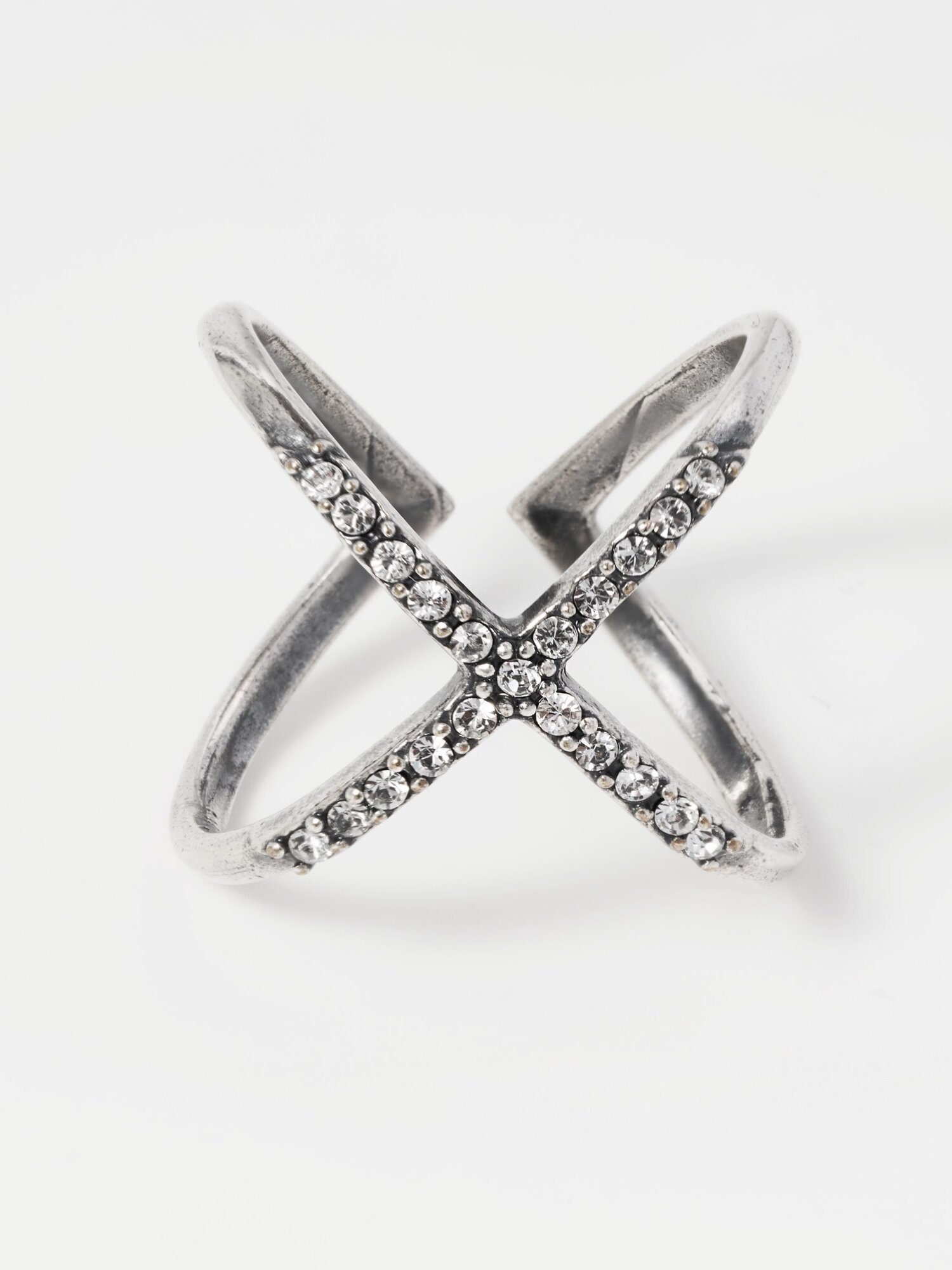 Кольцо переплетенное, кристалл