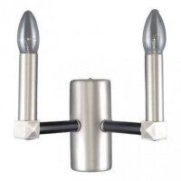 Бра Elvan BR-39446/2, E14, IP20, на 2 лампы, серебристое, на планку, настенное